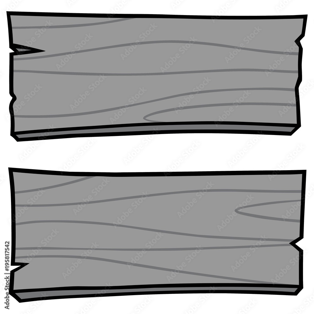 Wood Boards Illustration - A vector cartoon illustration of a couple of ...