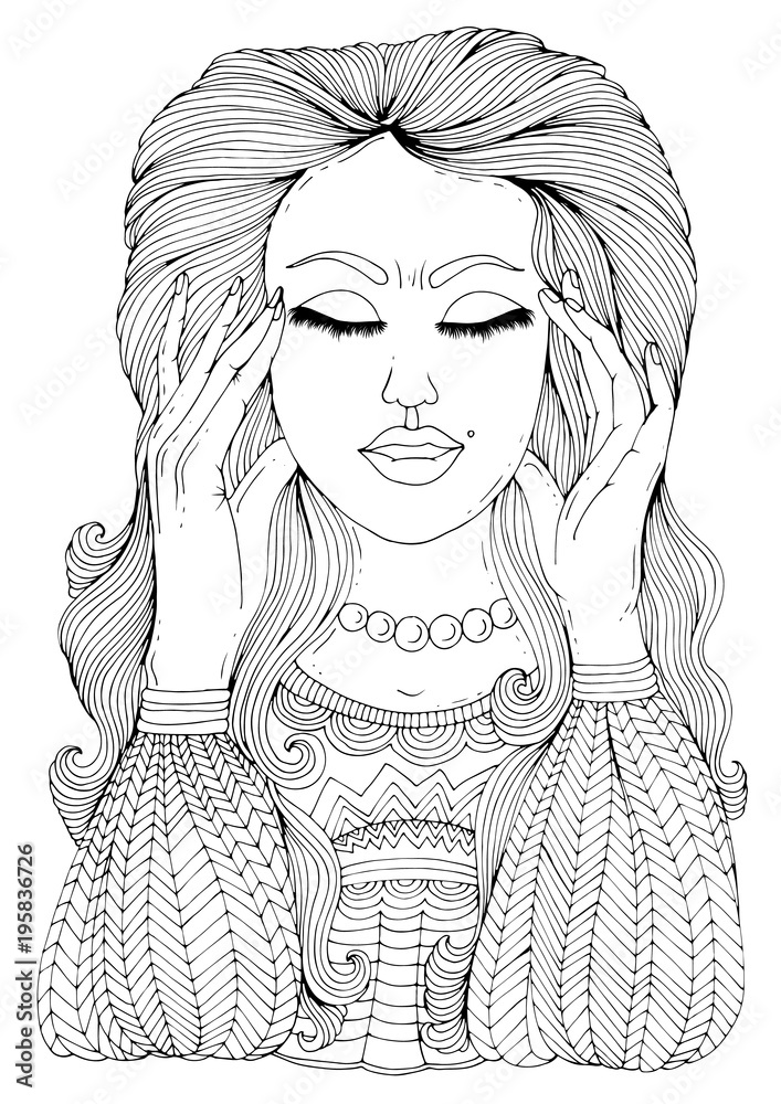 Sad Girl Coloring Pages