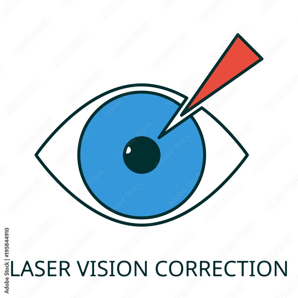 Laser vision correction icon. Illustrations for the clinic for the ...