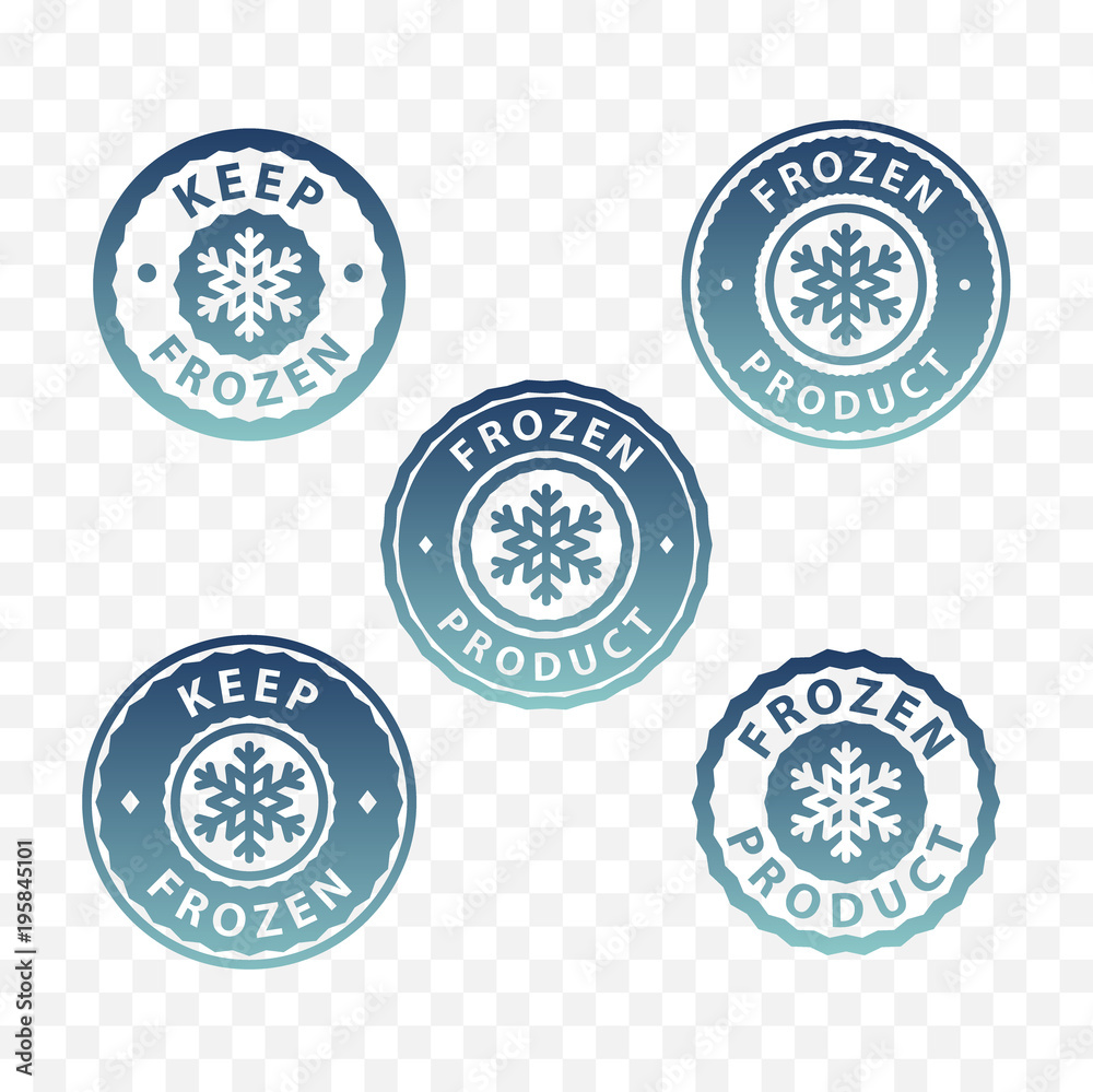 keep frozen, frozen food, frozen product packaging label stamp sticker ...