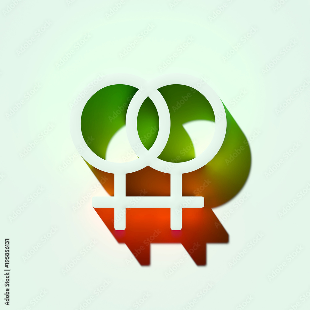 White Gender Venus Double Icon. 3D Illustration of White Venus, Woman, Symbol, Girl, Women ...