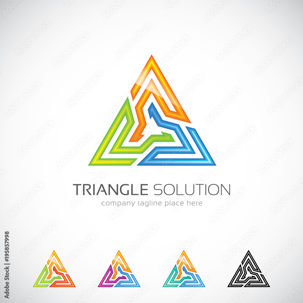 An attractive Colorful Triangle vector logo symbol. Stock Vector ...