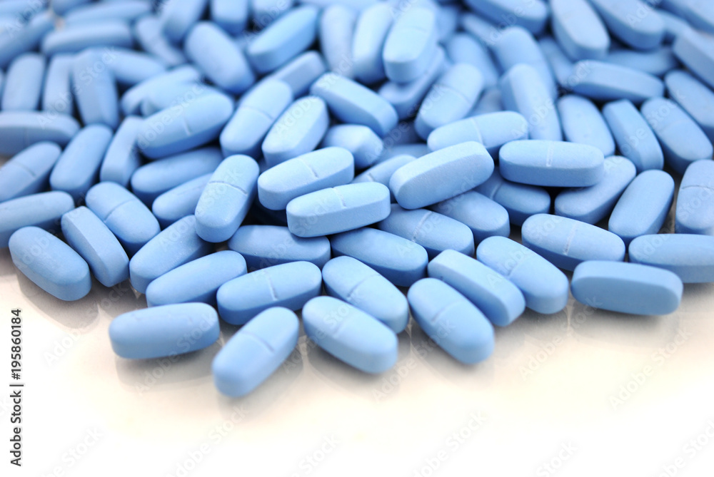 Thick Blue Oval Pill Liht
