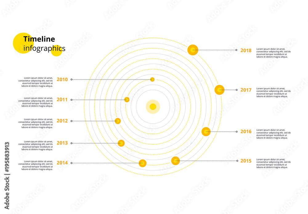 Spiral Timeline Infographic Layout Stock Template | Adobe Stock