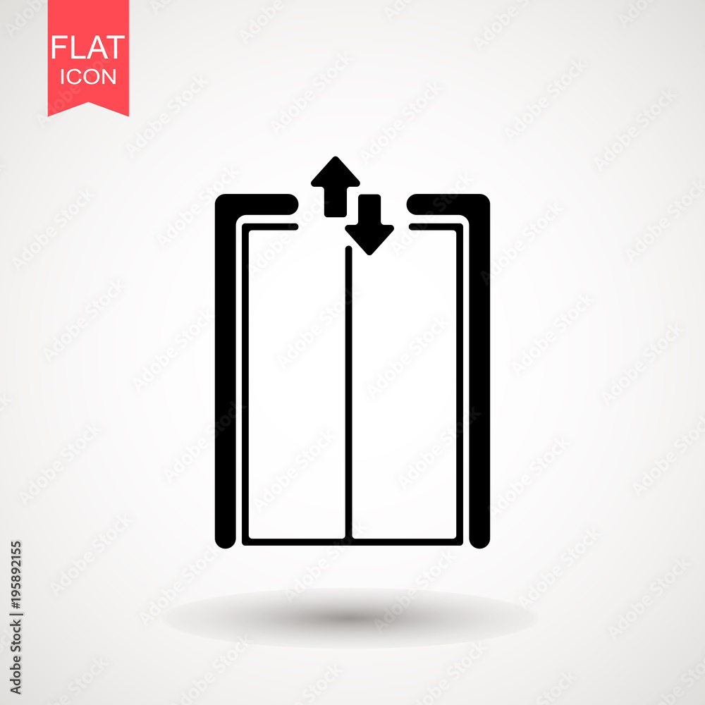 Elevator icon isolated on background. Lift icon vector. Modern flat ...