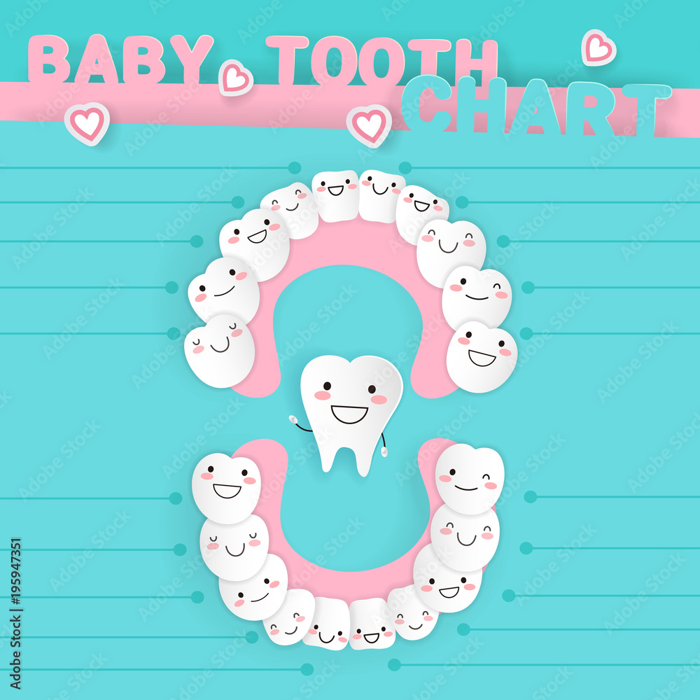 cartoon baby tooth Stock Vector | Adobe Stock