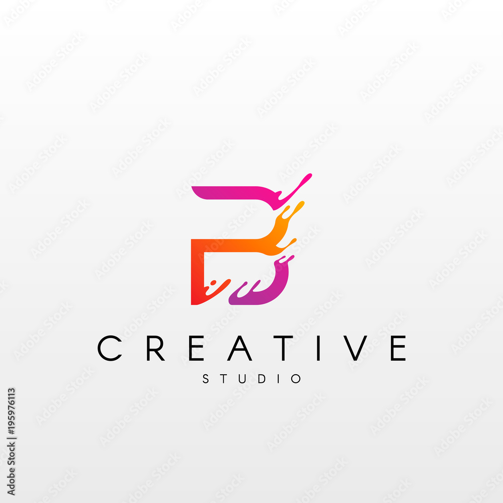 Dynamic Letter L Logo. Logo Design with Dynamic Splash Liquid. Stock ...