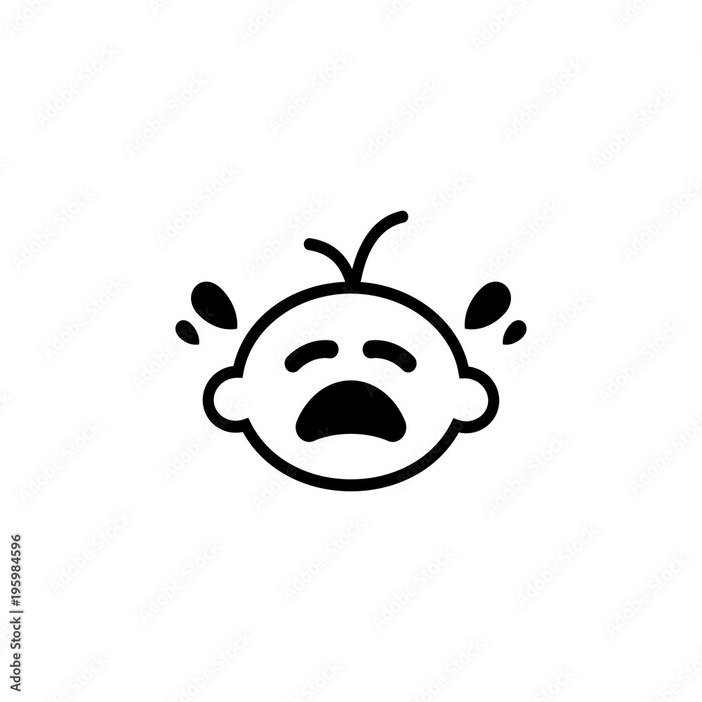 crying baby icon. Element of baby icon. Premium quality graphic design ...