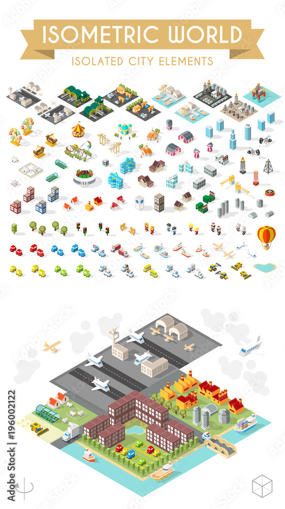 Build Your Own City . Set of Isolated Minimal City Vector Elements on ...