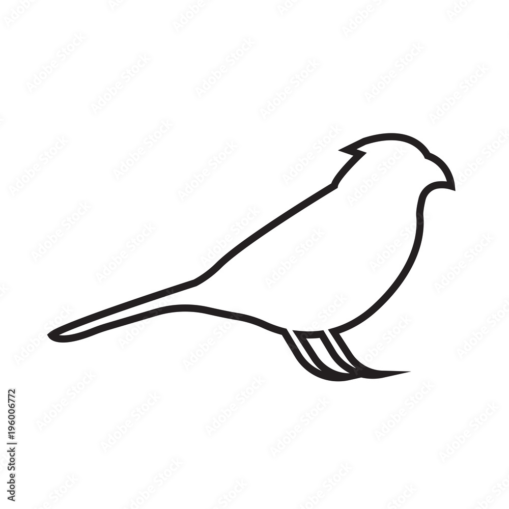 Cardinal Bird Outline