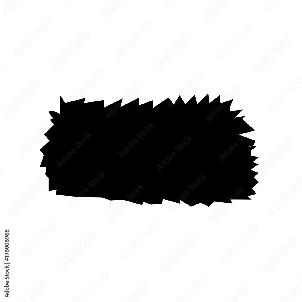 black hay bale silhouette on white background Stock Vector | Adobe Stock