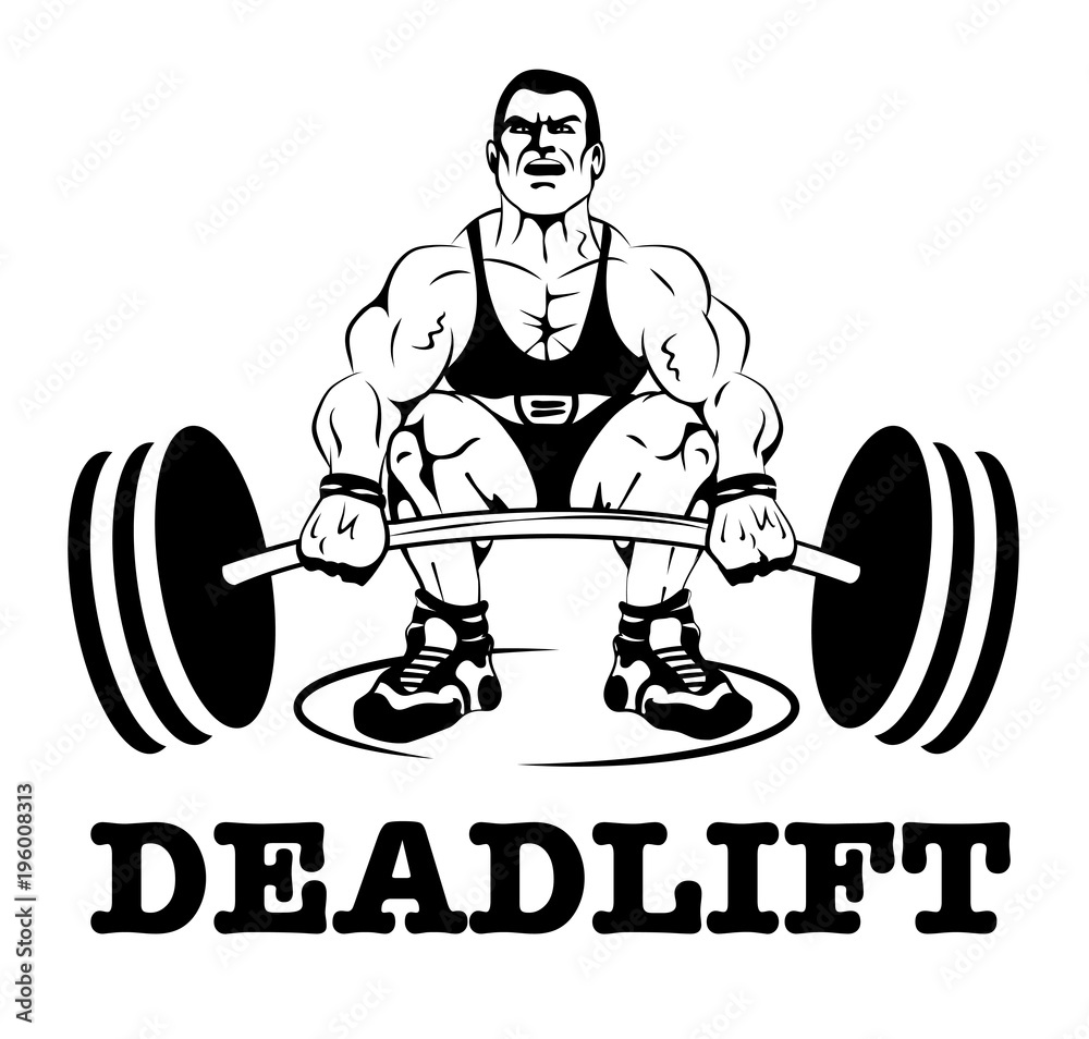 deadlift logo label Stock Vector | Adobe Stock