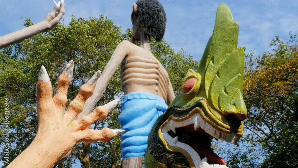 Terrible statues from hell depicting human vices in the temple of Eden ...