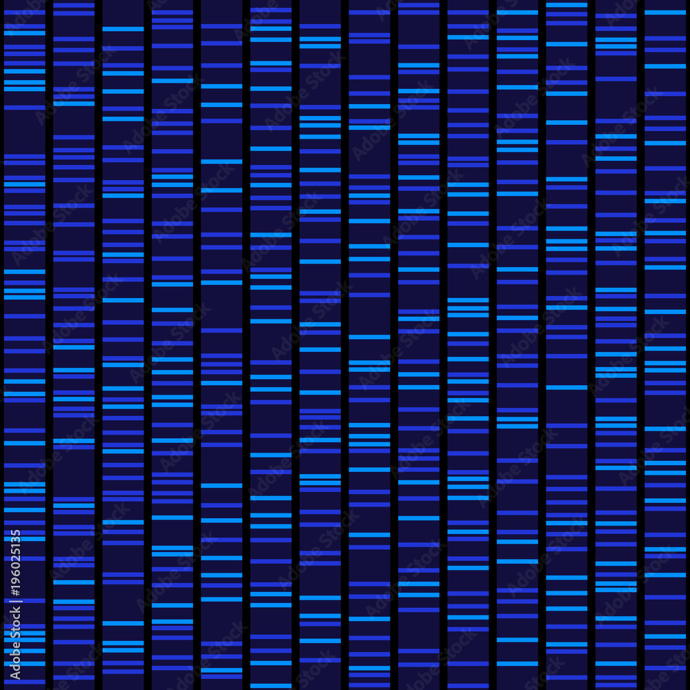 Blue Dna Sequence Results on Black Seamless Background. Vector Stock ...