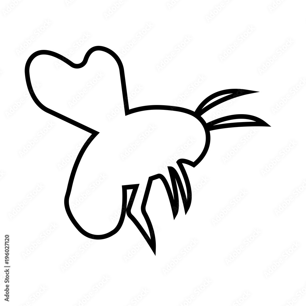 bumble bee outline on white bbackground Stock Vector | Adobe Stock