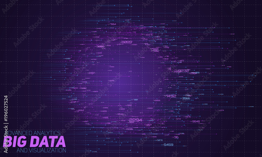 Big data circular visualization. Futuristic infographic. Information ...