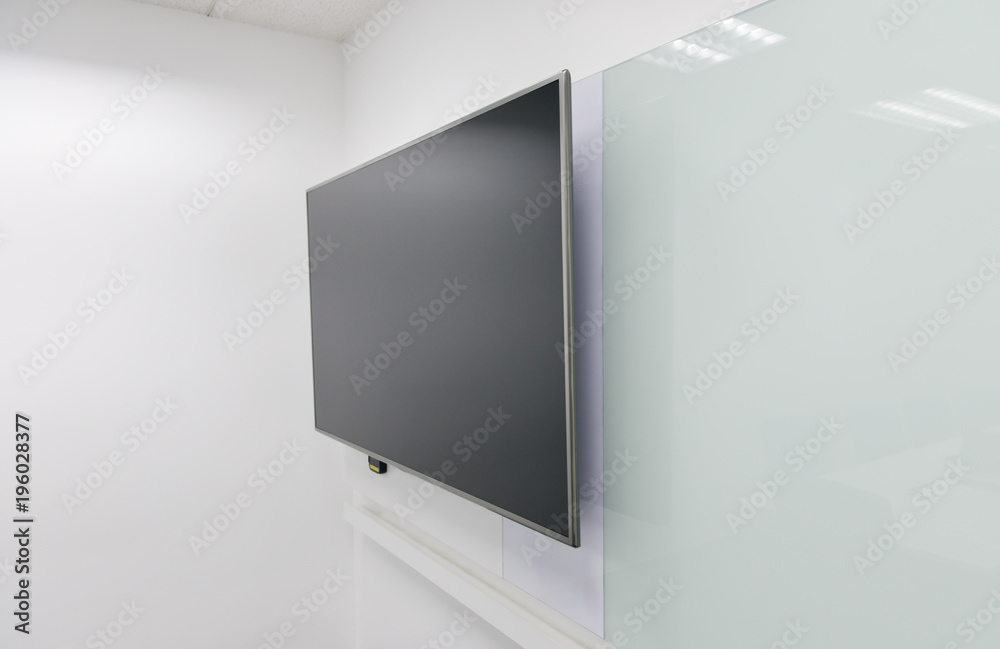 Flat Screen Tv On White Wall
