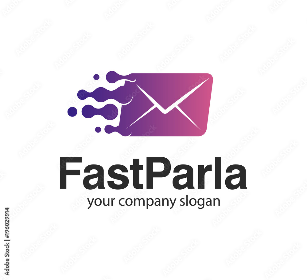 Vector post envelope logo concept. Isolated e-meil icon on white ...