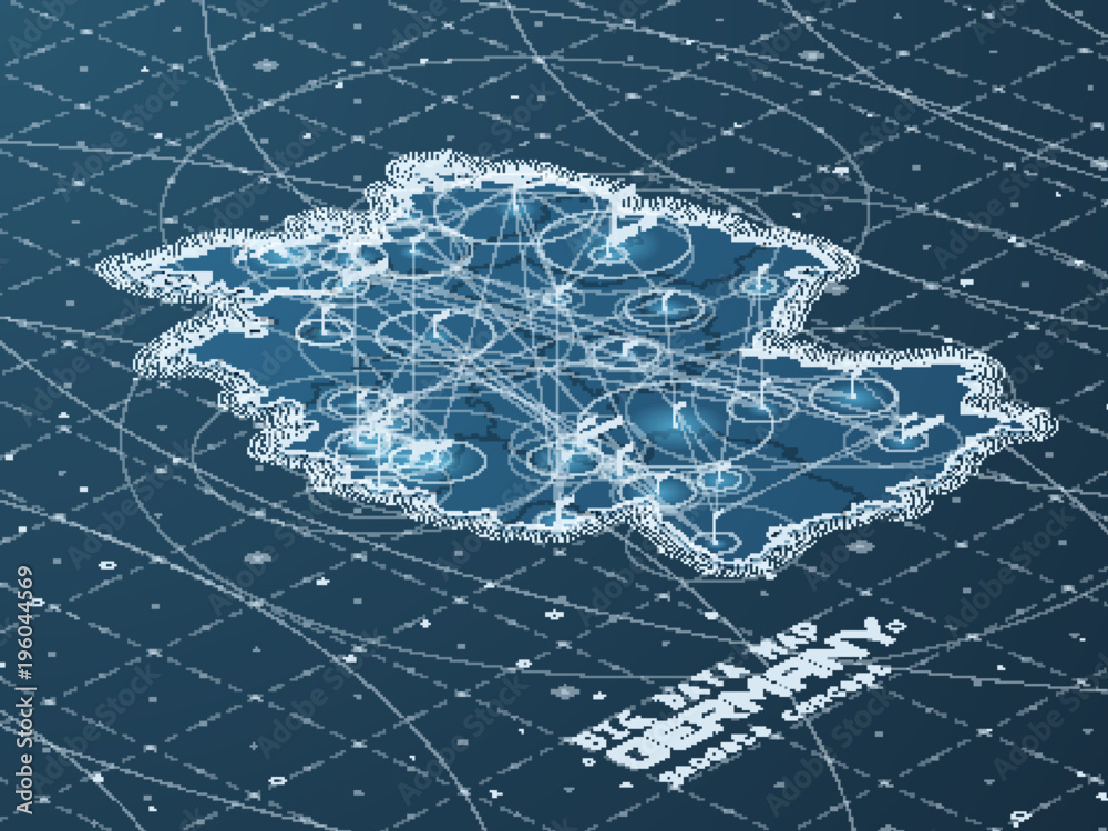 Germany map big data visualization. Futuristic map infographic ...