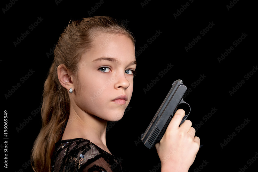 Little Girl With Gun