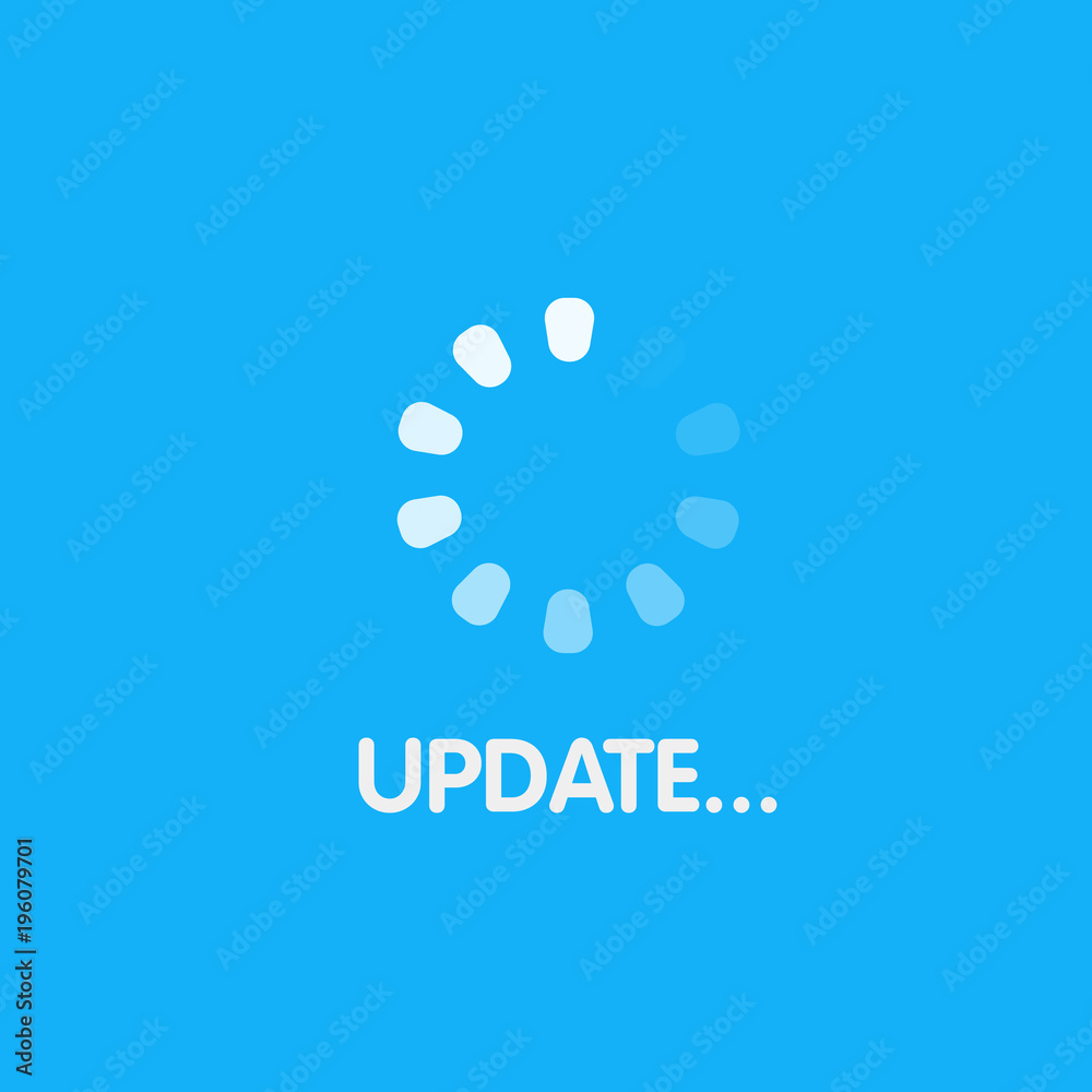 Loading process screen. System software update and upgrade concept ...