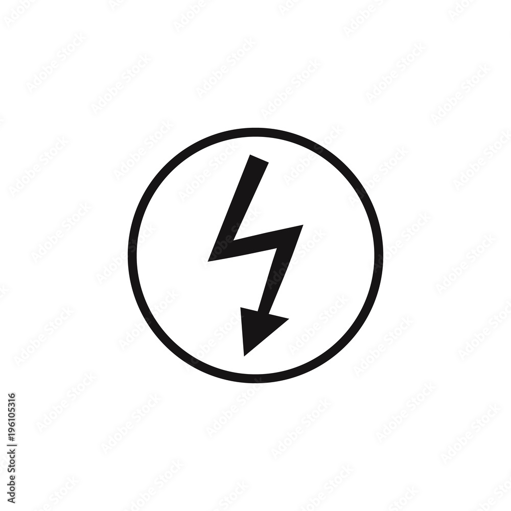sign dangerous electricity icon. Element of danger signs icon. Premium ...