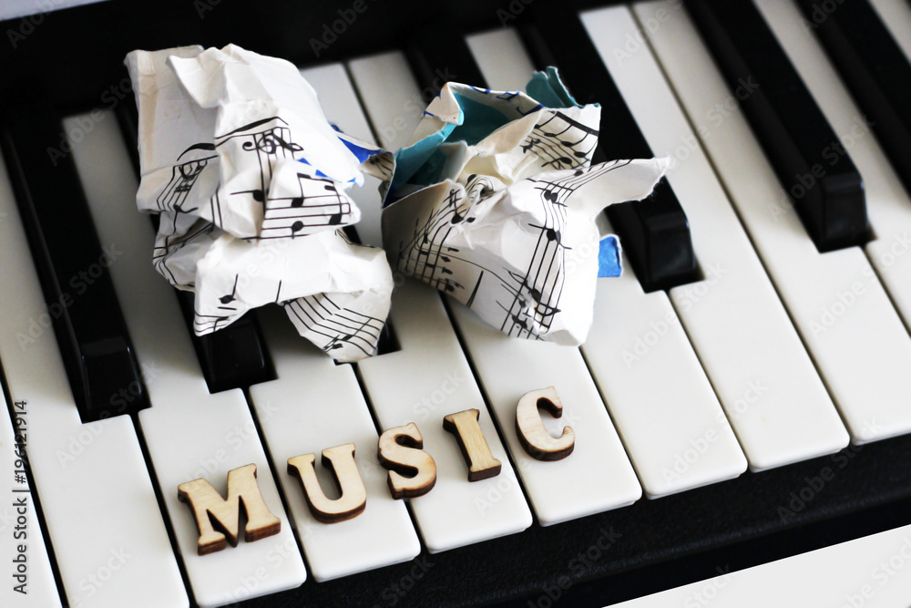 Piano Keys With Letters And Numbers