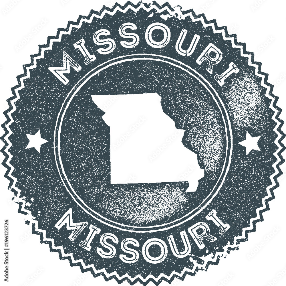 Missouri map vintage stamp. Retro style handmade label, badge or ...