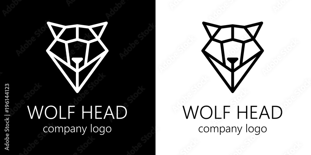 Polygonal schematic head of wolf. Vector illustration. Stock Vector ...
