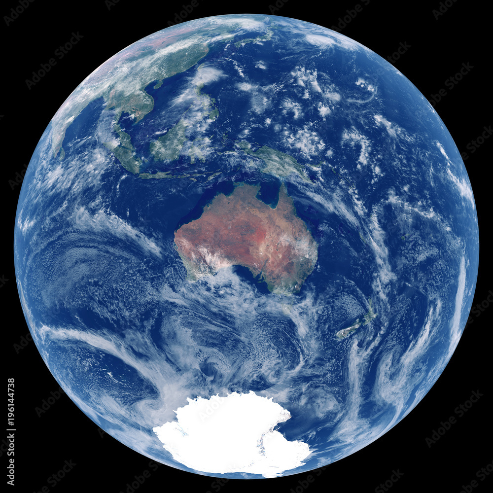 Earth from space. Satellite image of planet Earth. Photo of globe ...