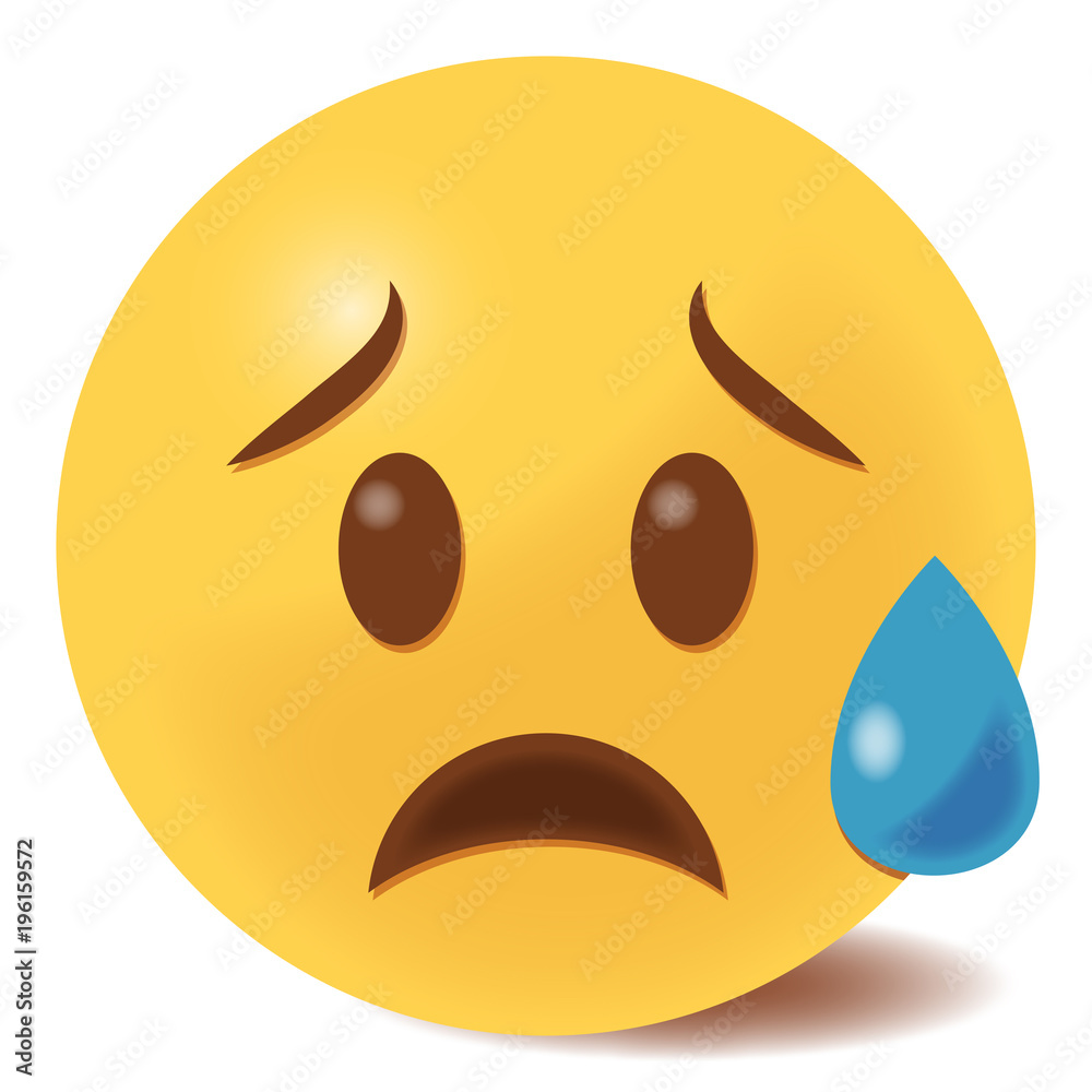 Emoji traurig - 3D Stock Vector | Adobe Stock