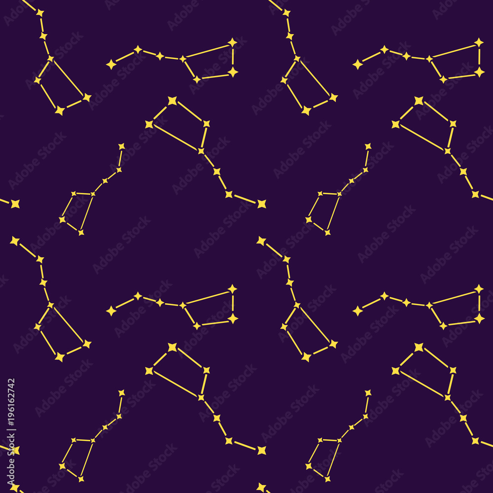 Seamless ursa major constellation pattern Stock Illustration | Adobe Stock