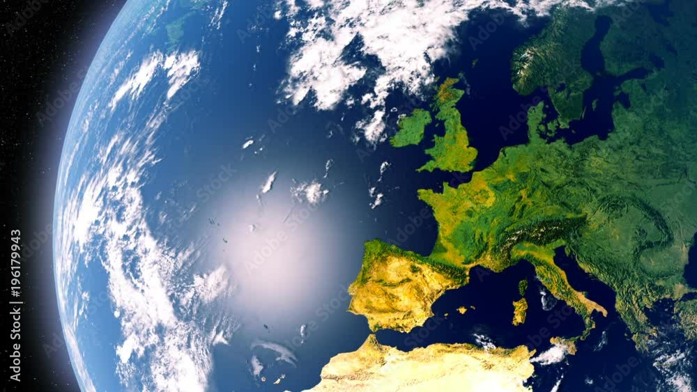 Germany Map With Borders, View From Space, Earth Globe Stock Video ...