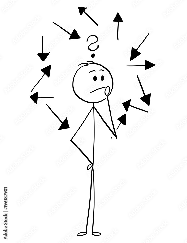 Cartoon stick man drawing conceptual illustration of man or businessman ...