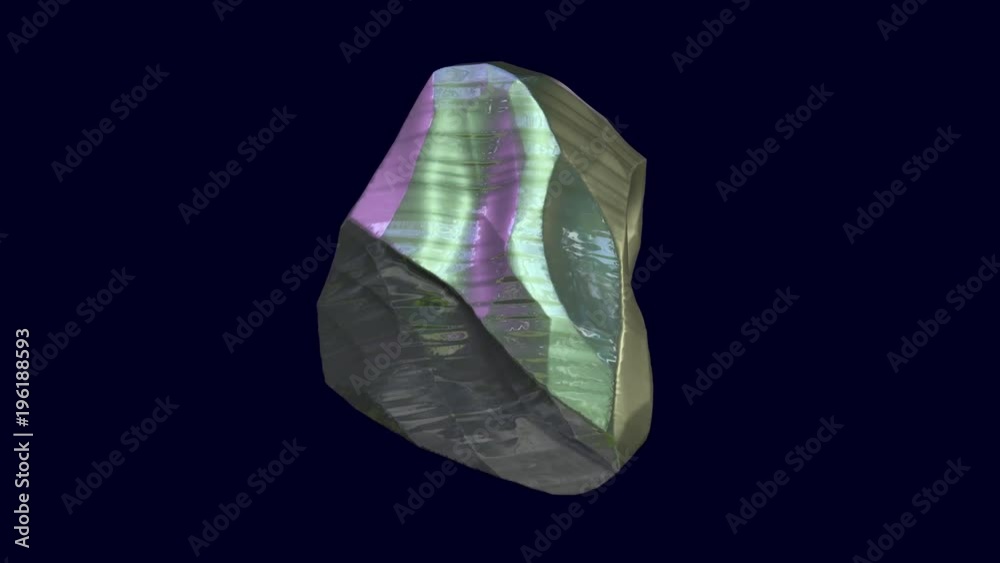 Fire Obsidian with anisotropic reflective color effect.Loopable 3d ...