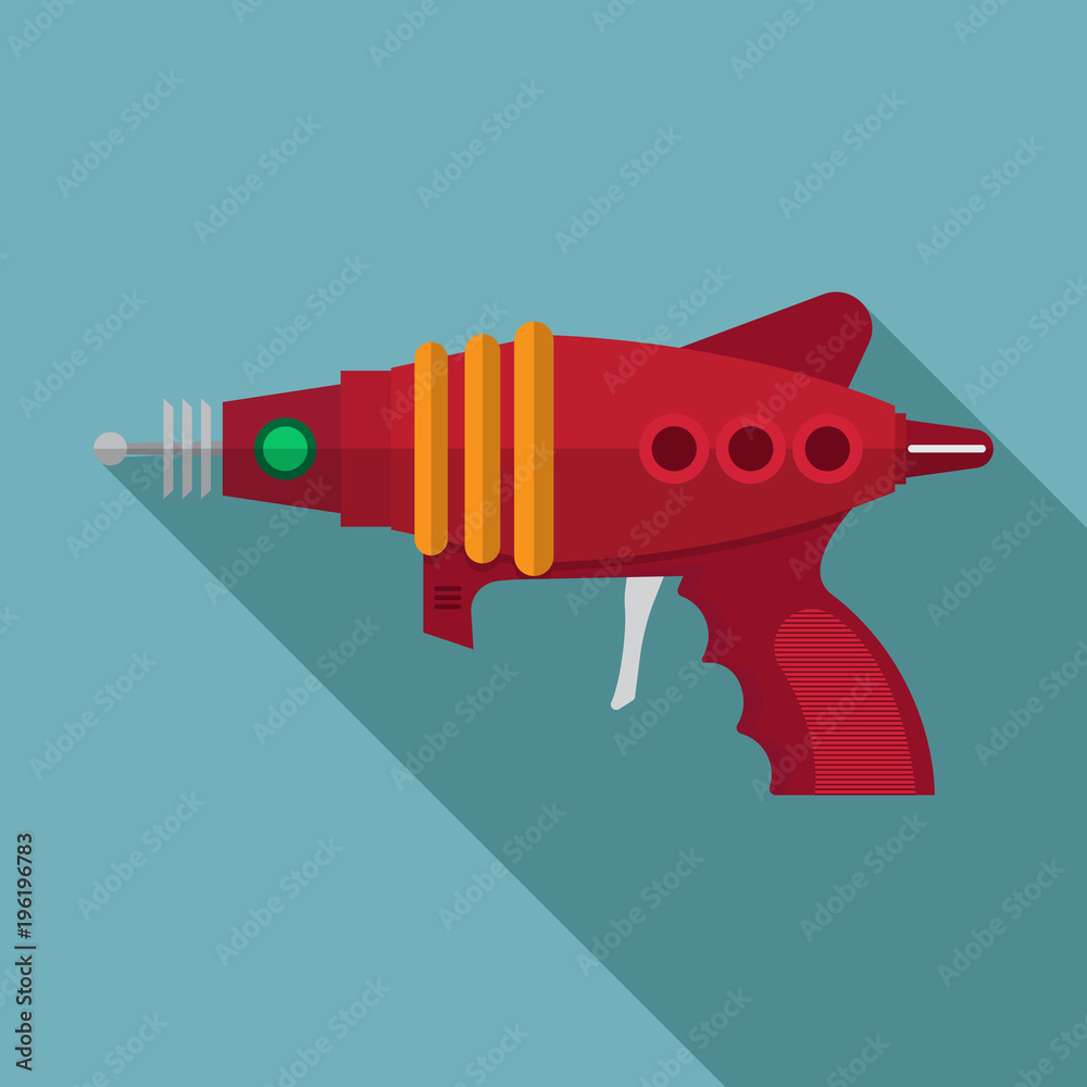 Ray gun icon vector flat design Stock Vector | Adobe Stock