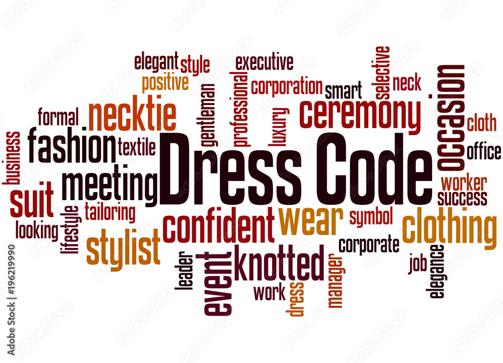 Dress code word cloud concept 3 ilustração do Stock | Adobe Stock
