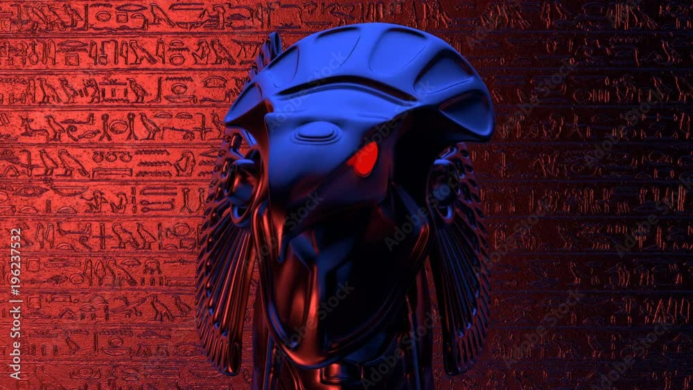 Horus Head VJ Loop - is a stunning ancient motion graphic animation ...