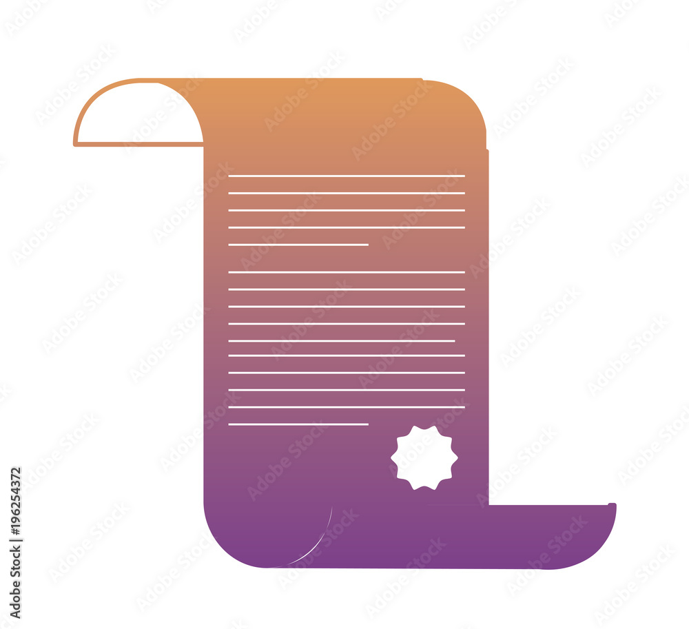 contract document icon over white background, colorful design. vector ...