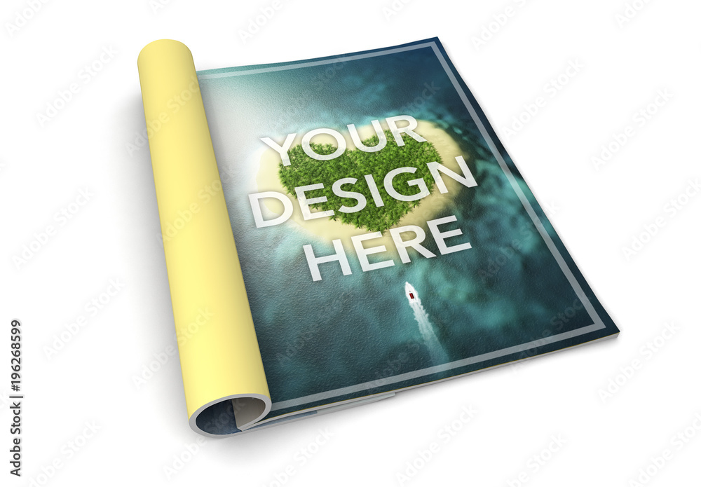 Open Magazine Mockup Stock Template | Adobe Stock