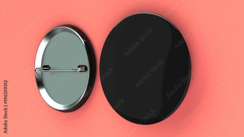 Blank black badge on red background Stock Illustration | Adobe Stock