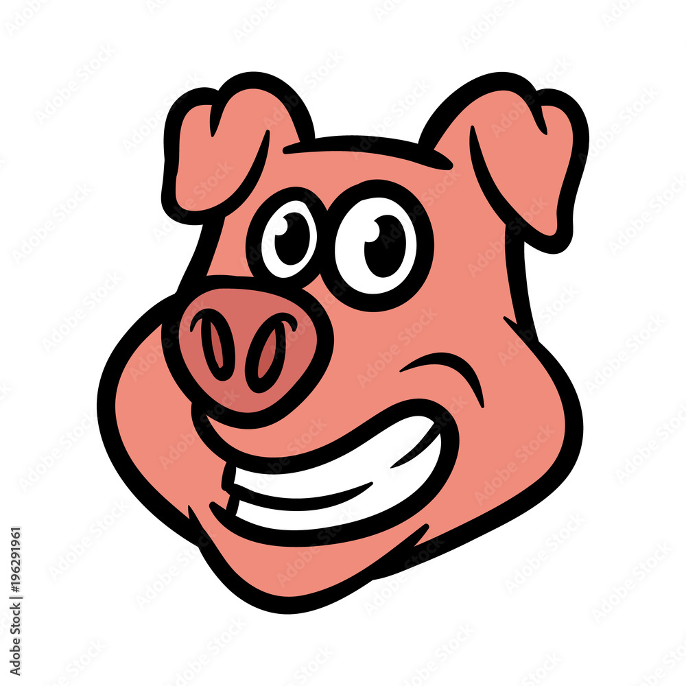 Cartoon Pig Head