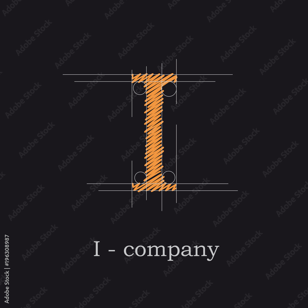 Vector sign design letter I Stock Vector | Adobe Stock