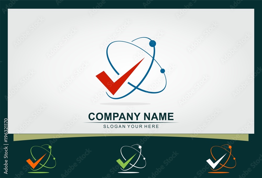 check circle connection logo Stock Vector | Adobe Stock