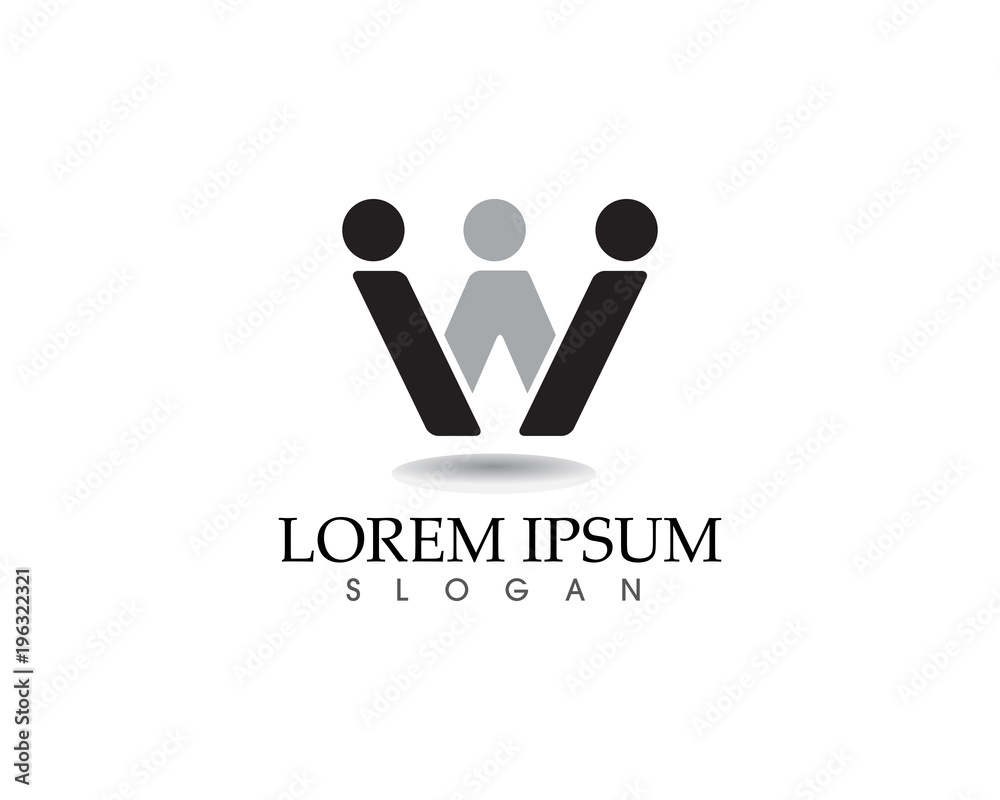 W letters business logo and symbols template Stock Vector | Adobe Stock