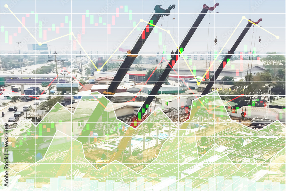 Stock market index of construction industrial business sector ...