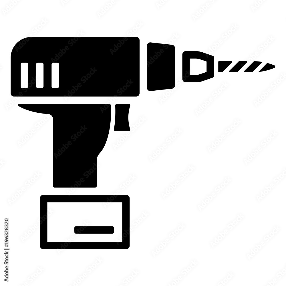 Icon - Bohrmaschine Stock-Vektorgrafik | Adobe Stock