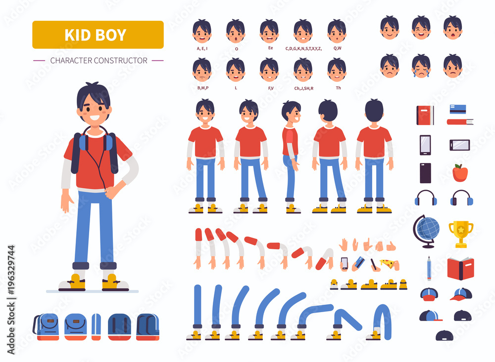 kid boy Stock Vector | Adobe Stock