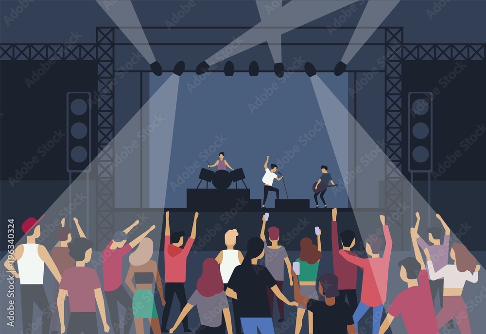 Stage With Audience Clipart