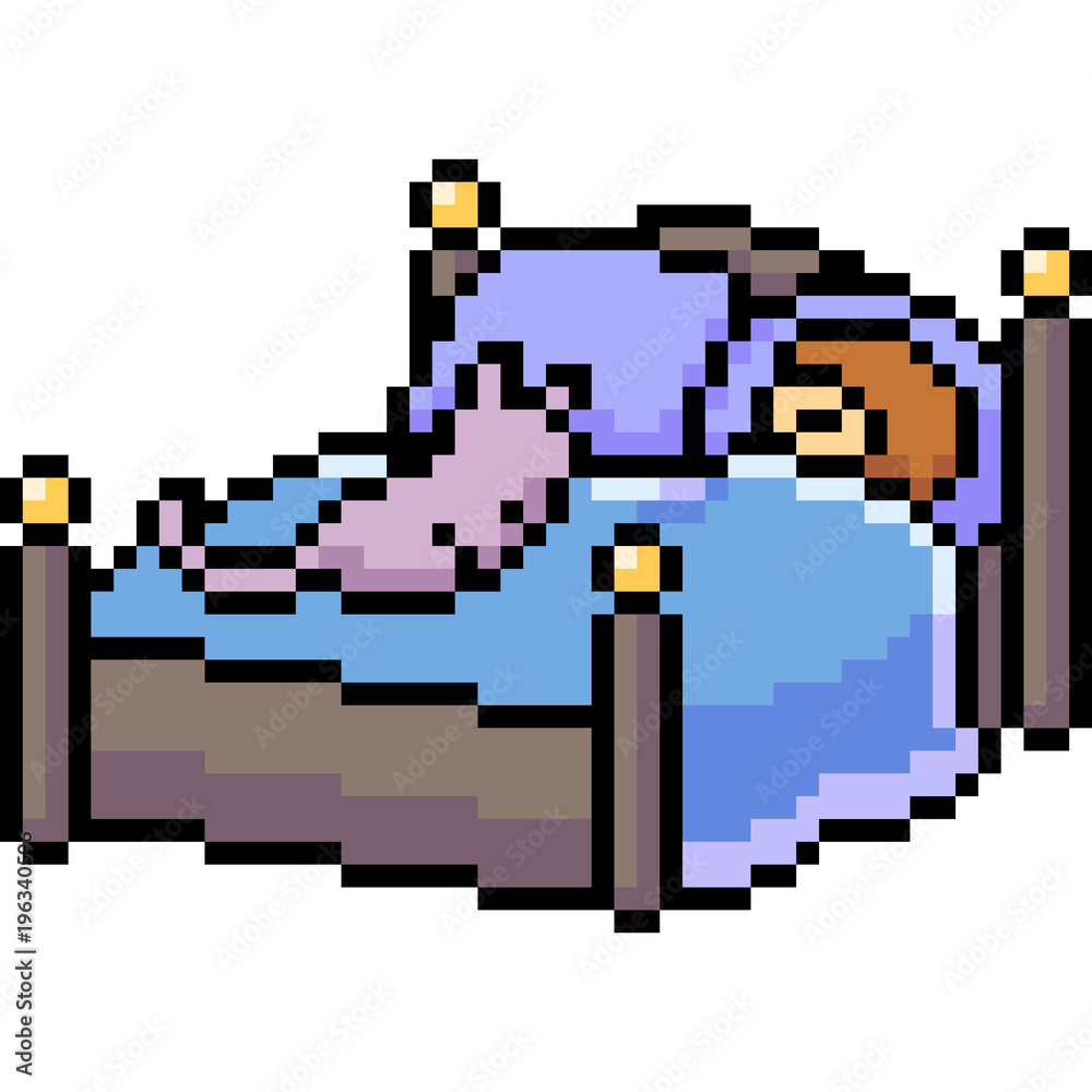 vector pixel art bed sleep cat Stock Vector | Adobe Stock vector pixel art bed sleep cat Stock Vector | Adobe Stock